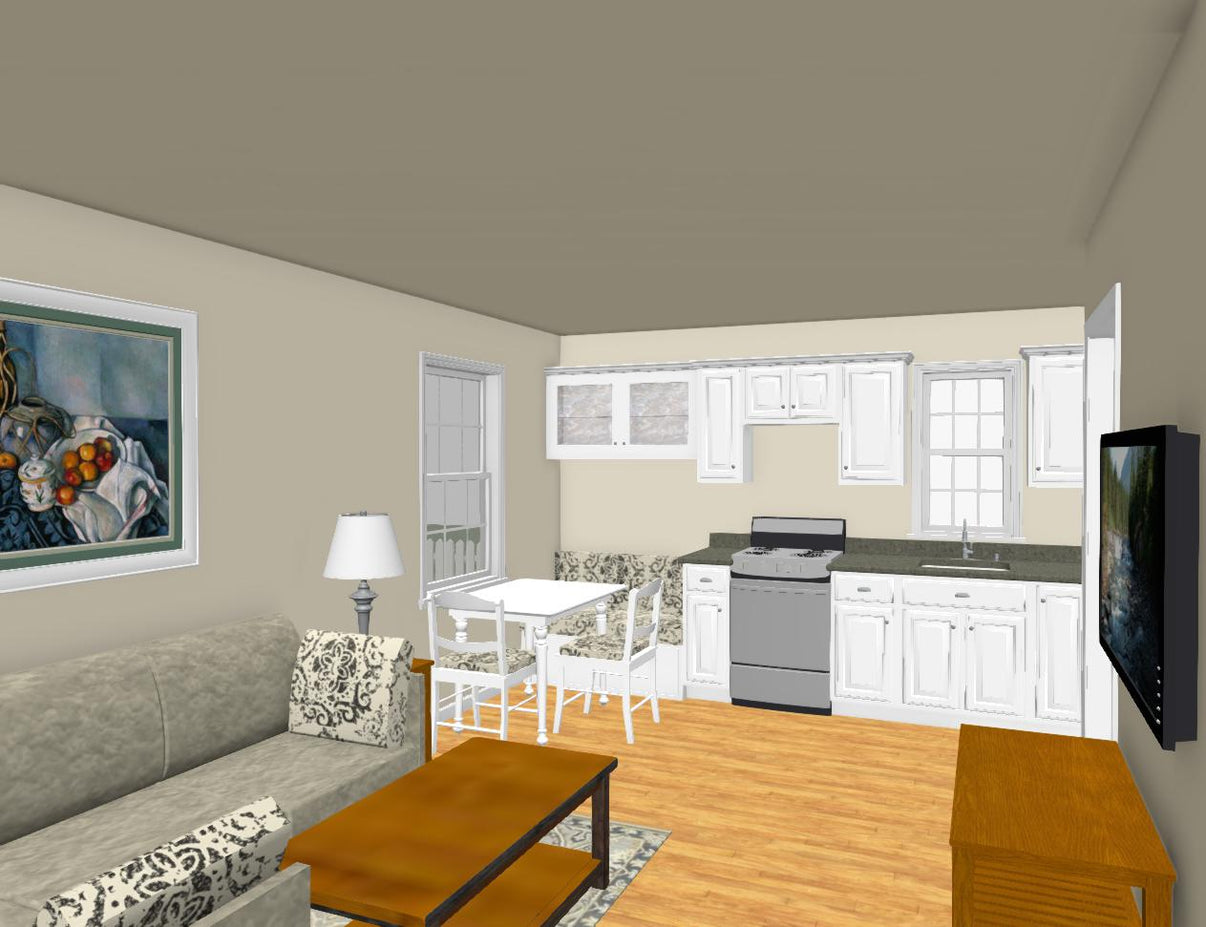 Millstream Cottage Plan - 450 sq. ft. – Tuckaway Cottage Designs