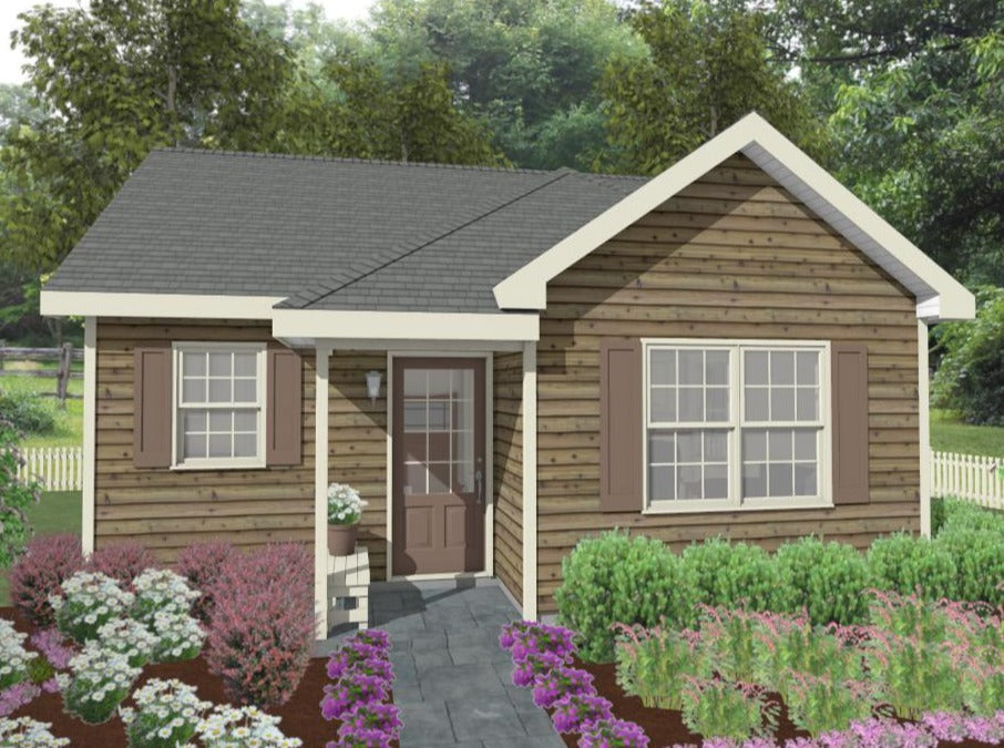 Nottingham Cottage Plan - 528 sq. ft. – Tuckaway Cottage Designs
